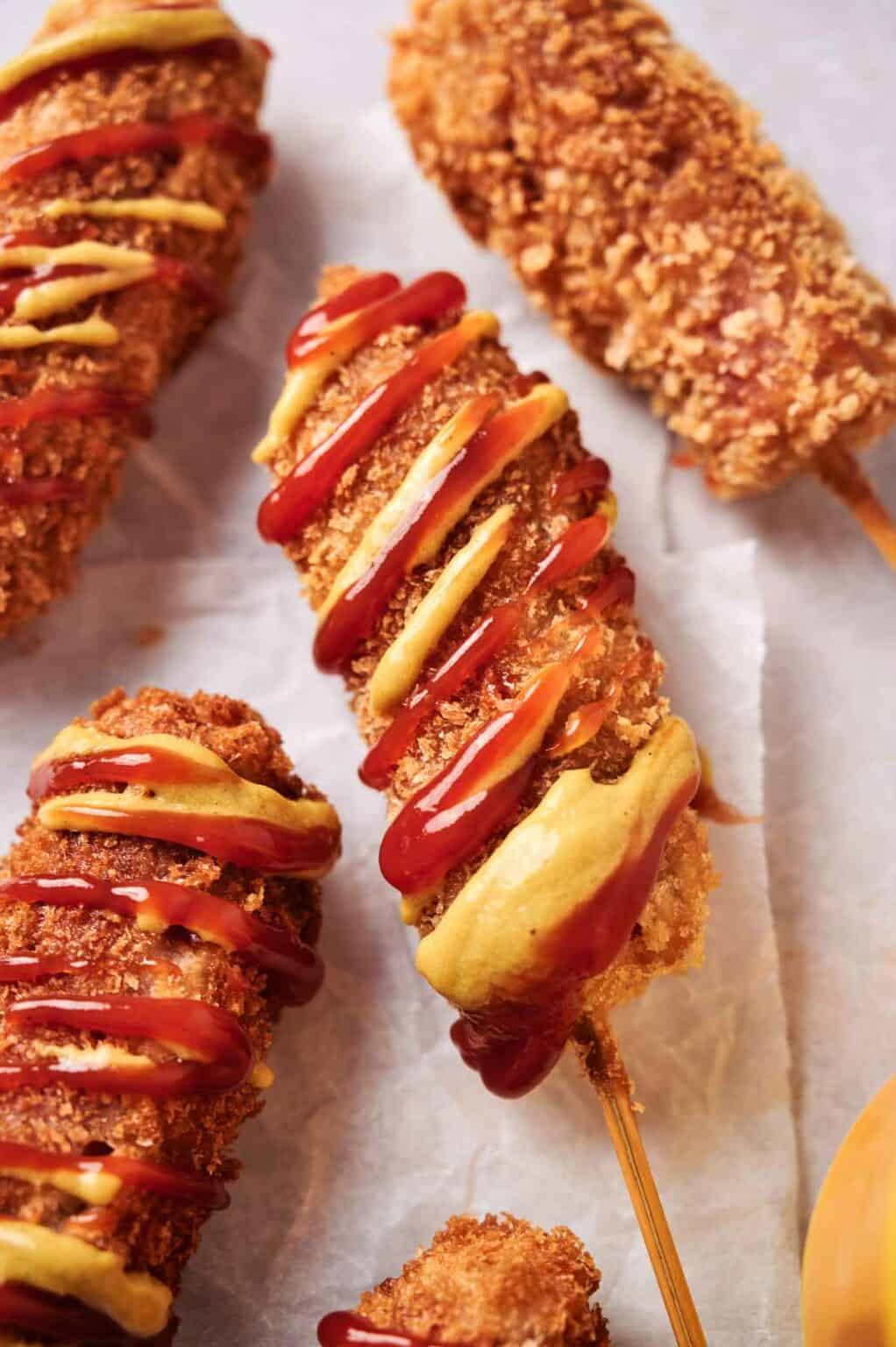 Easy Korean Corn Dogs Recipe (Gamja Hotdog)