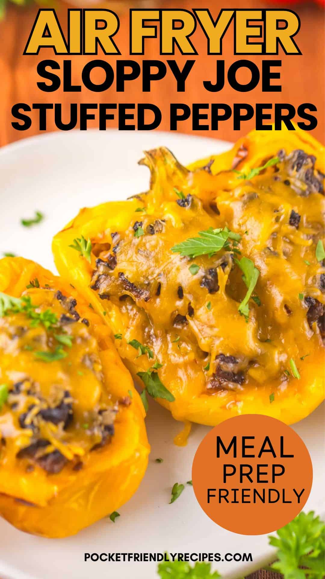 Easy Air Fryer Sloppy Joe Stuffed Peppers