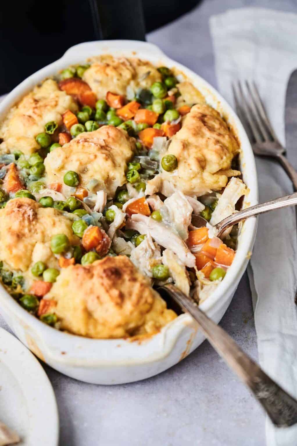 Air Fryer Chicken and Dumpling Casserole Recipe - Pocket Friendly Recipes