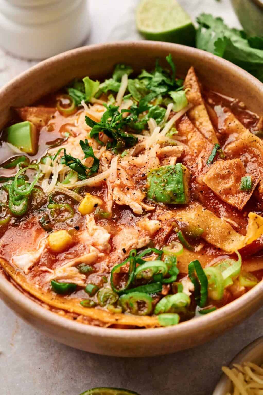 Easy Chicken Tortilla Soup Recipe - Pocket Friendly Recipes