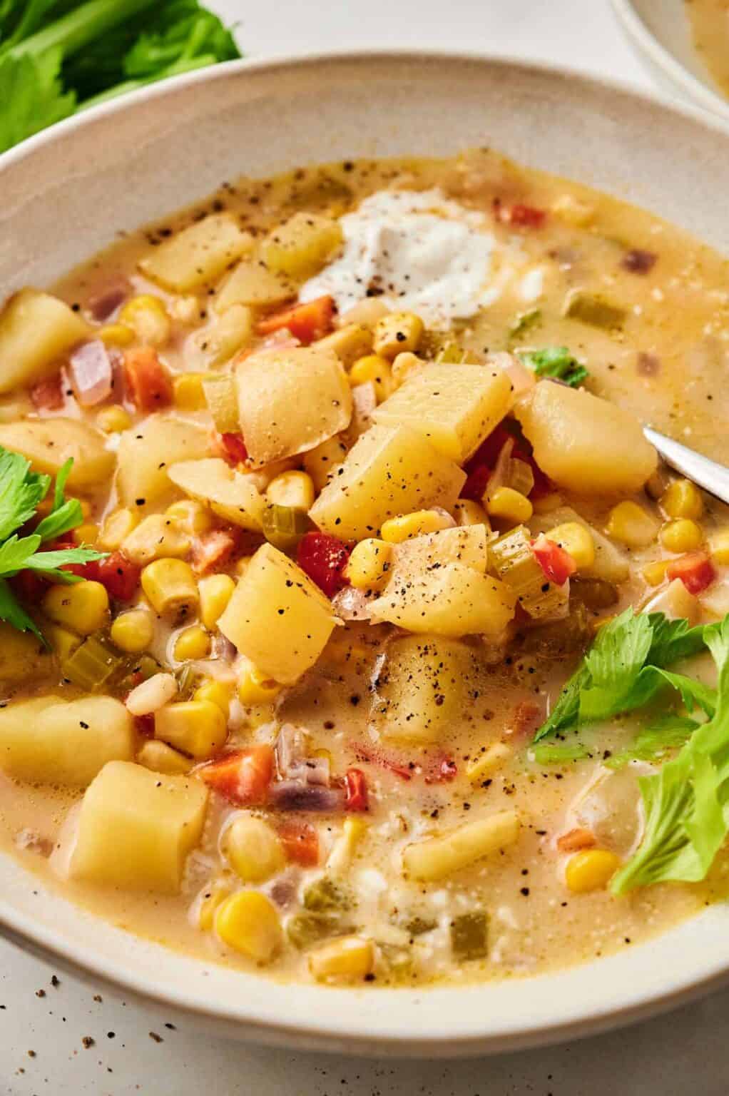 Corn Chowder - Homemade and Hearty - Pocket Friendly Recipes